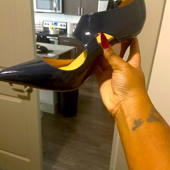 Christian Louboutin | Shoes | Christian Louboutin Red Bottom Iriza Blue ...